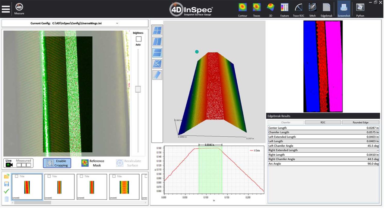 3D Chamfer, Rounding and Edge Break Measurements - 4D Technology