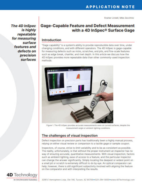Application Notes - 4D Technology